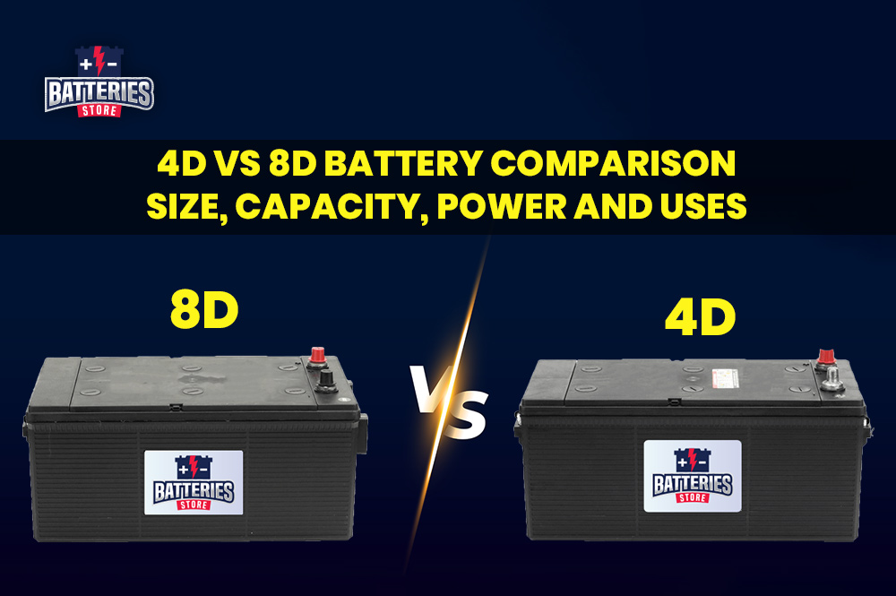 4D vs 8D Battery Comparison: Size, Capacity, Power and Uses | Batteries ...